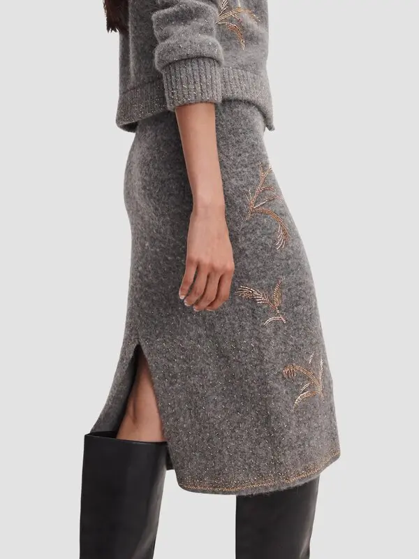 Rag & Bone Iris Beaded Midi Skirt
