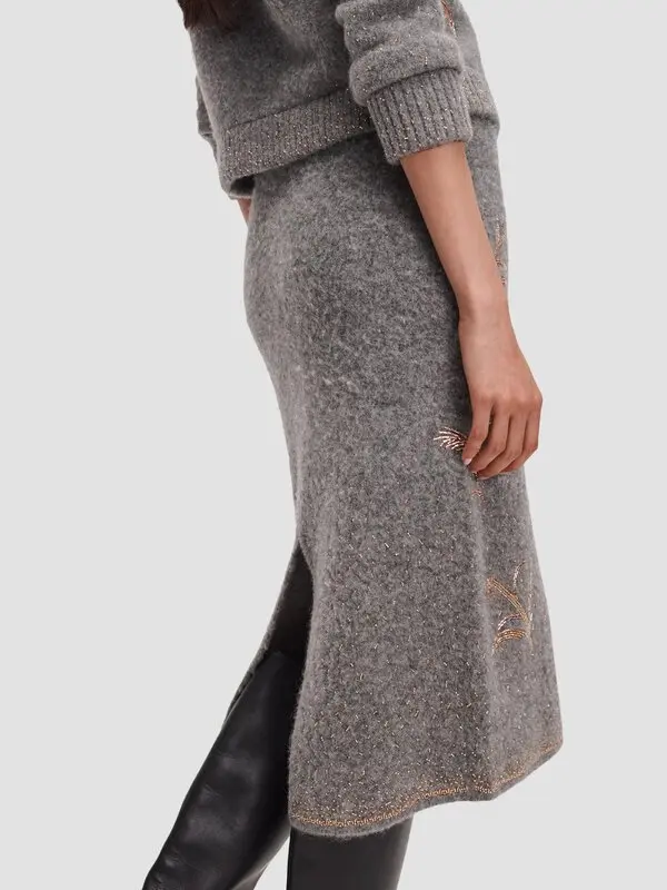 Rag & Bone Iris Beaded Midi Skirt
