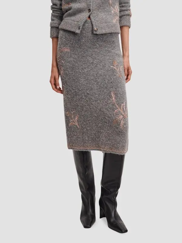 Rag & Bone Iris Beaded Midi Skirt
