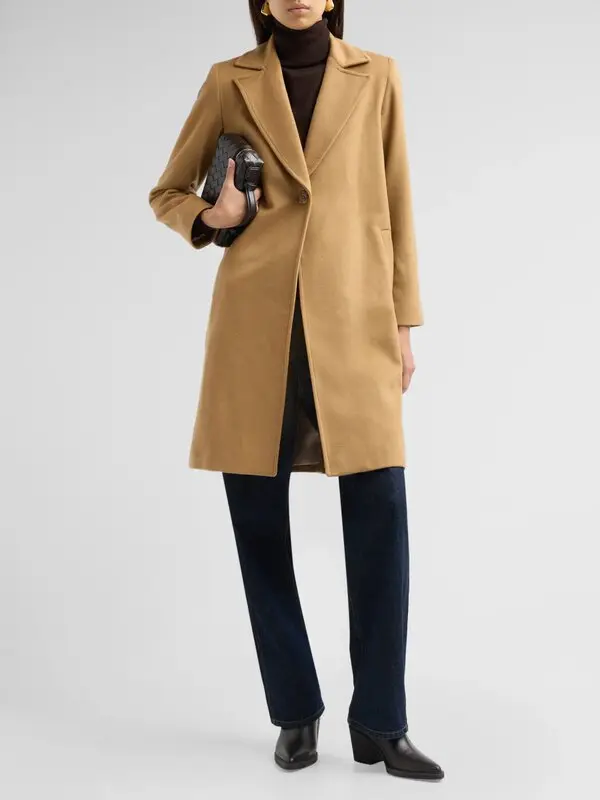 Sofia Cashmere Wool-cashmere Notch-lapel Coat