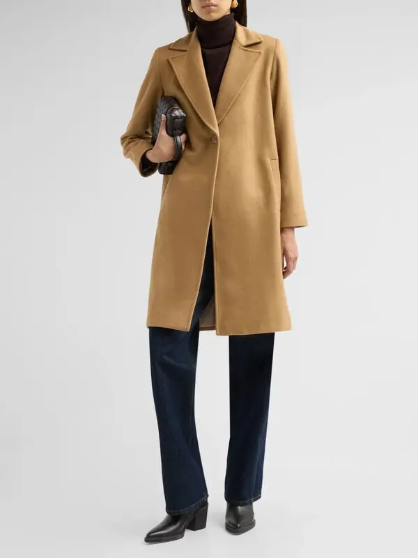 Sofia Cashmere Wool-cashmere Notch-lapel Coat