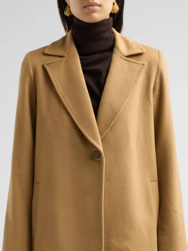 Sofia Cashmere Wool-cashmere Notch-lapel Coat