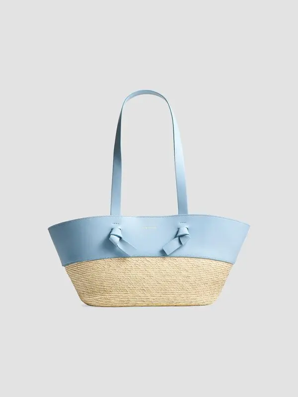 Altuzarra Knot Basket Palm & Leather Small Tote Bag
