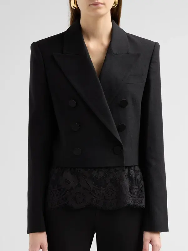 Zimmermann Valiant Lace Short Blazer