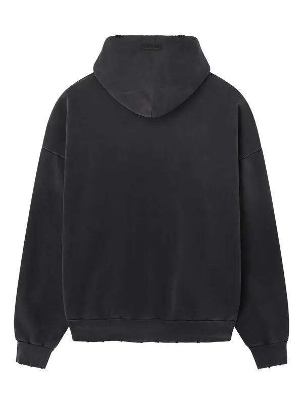 Fear Of God Logo Distressed Cotton Hoodie
