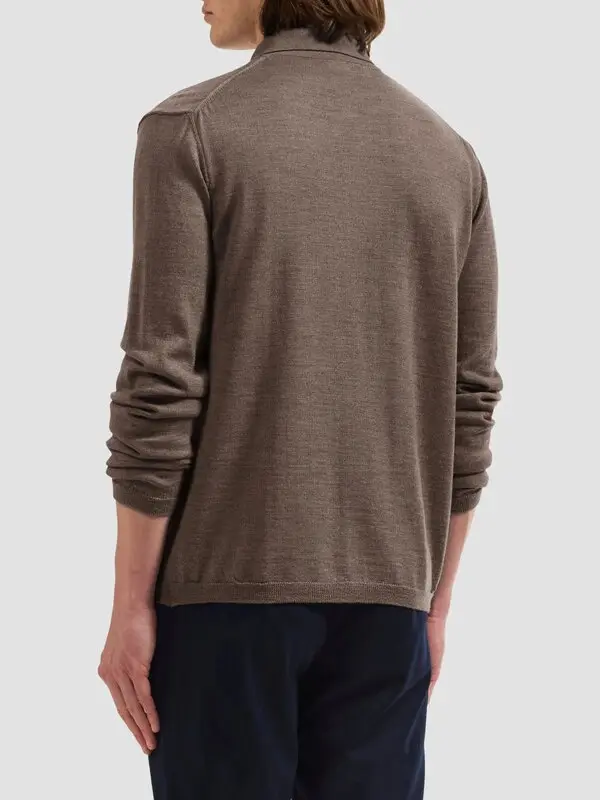 Bugatchi Alistair Wool Shirt - Walnut