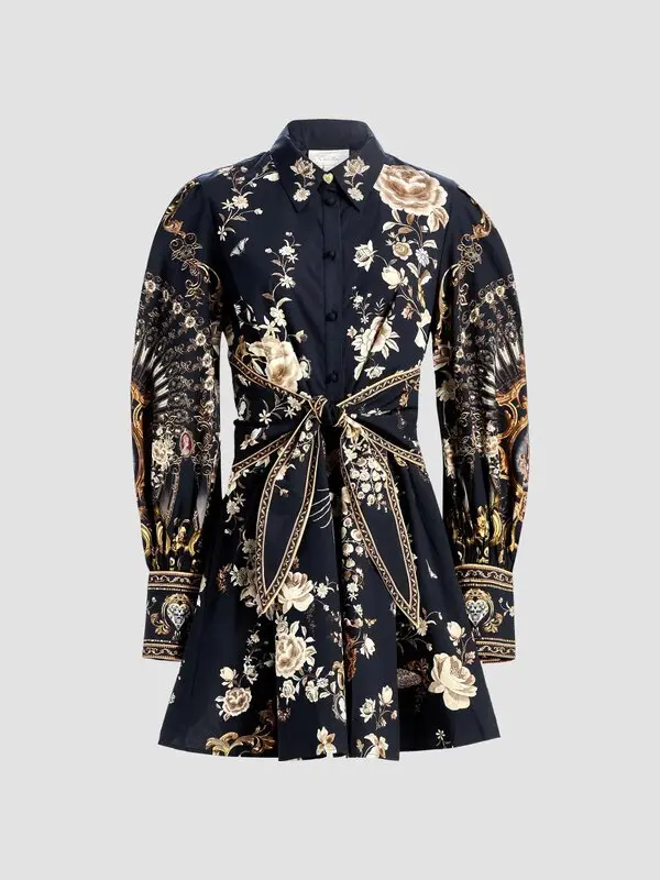 Camilla Flaco Folklore Cotton Shirtdress - Flamenco Folklore
