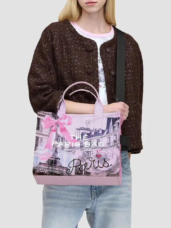 Marc Jacobs The City Collection Medium Cotton-blend Tote Bag - Paris