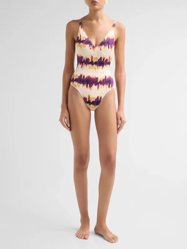 Ulla Johnson Alba Deep V One-piece Swimsuit