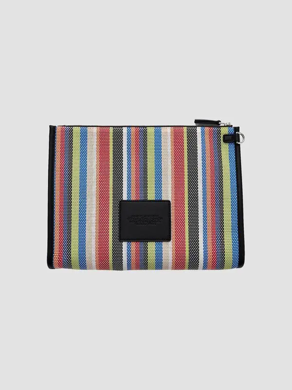 Marc Jacobs The Stripe Mesh Large Pouch - Red Multi