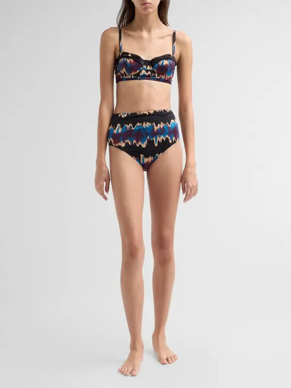 Ulla Johnson Zahara Printed Bikini Top - Alloy