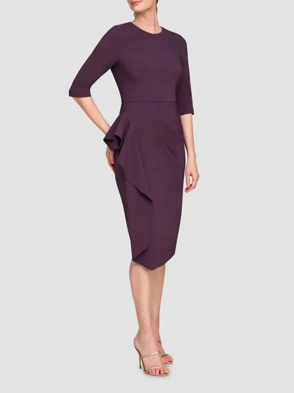 KAY UNGER Esther Stretch Crêpe Cocktail Dress