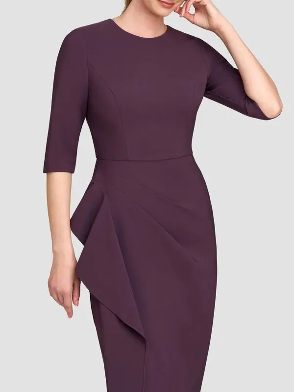 KAY UNGER Esther Stretch Crêpe Cocktail Dress