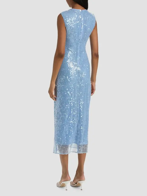 Veronica Beard Kimberly Sequined Sheath Midi-dress