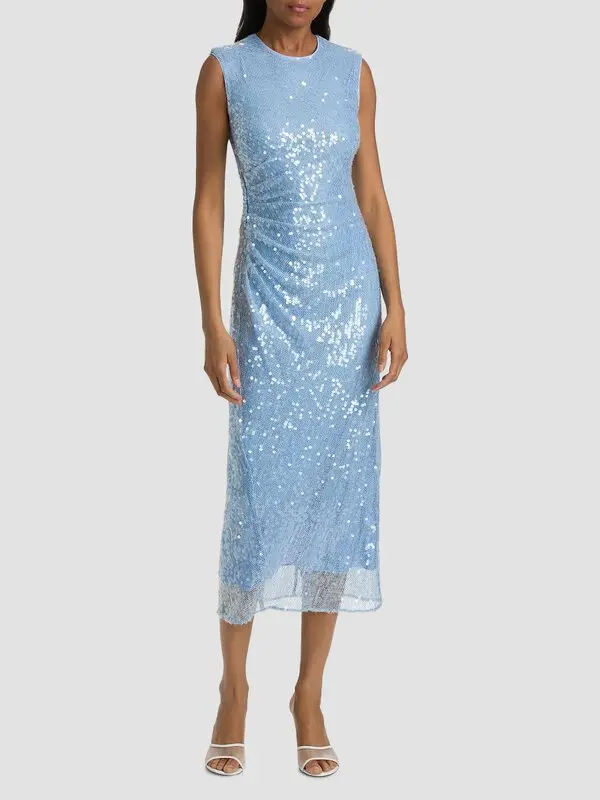 Veronica Beard Kimberly Sequined Sheath Midi-dress