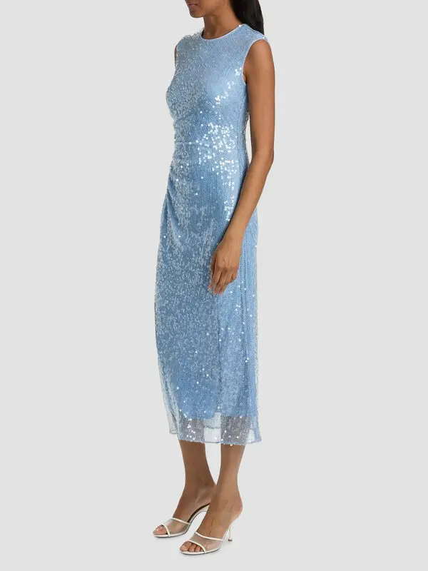 Veronica Beard Kimberly Sequined Sheath Midi-dress