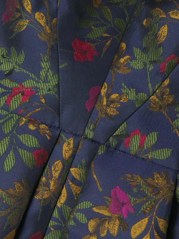 KAY UNGER Rochelle Floral V-neck Gown