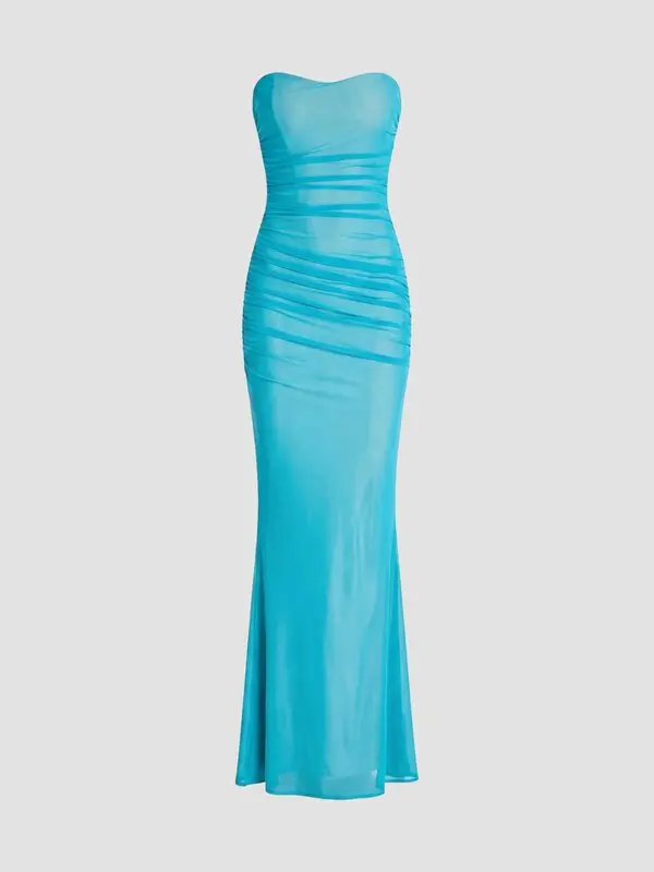 Retrofete Quintessa Strapless Maxi Dress - Sarcelle