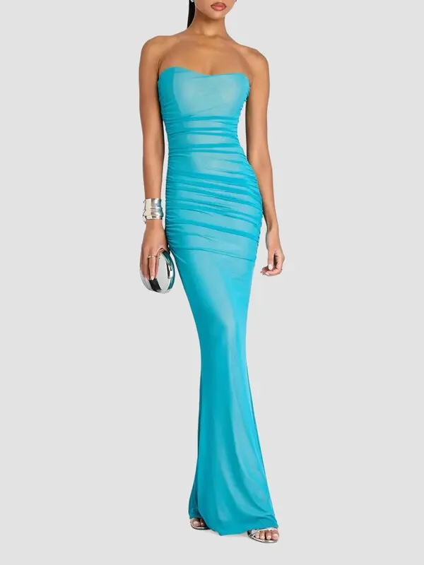 Retrofete Quintessa Strapless Maxi Dress