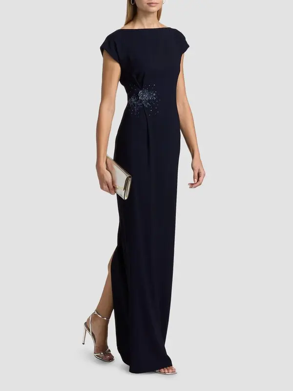 SACHIN BABI Kelly Embellished Stretch-crepe Column Gown