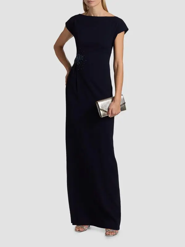 SACHIN BABI Kelly Embellished Stretch-crepe Column Gown