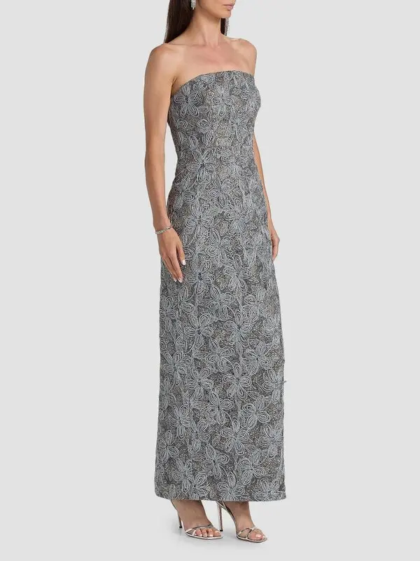 MILLY Meredith Floral-embroidered Maxi Dress