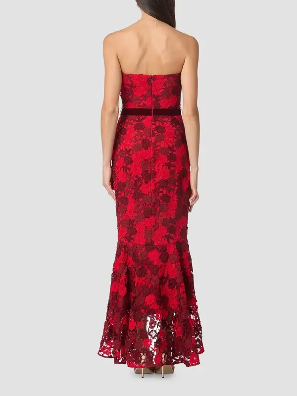 Shoshanna Cierra Floral Lace High-low Maxi Dress