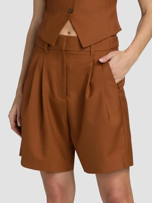 Ronny Kobo Andora Wool-blend Long Shorts