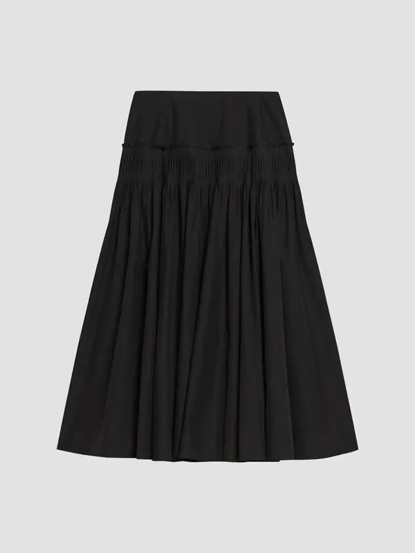Theory Accordion Midi-skirt