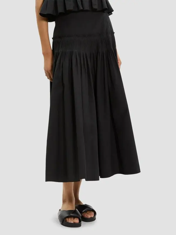 Theory Accordion Midi-skirt