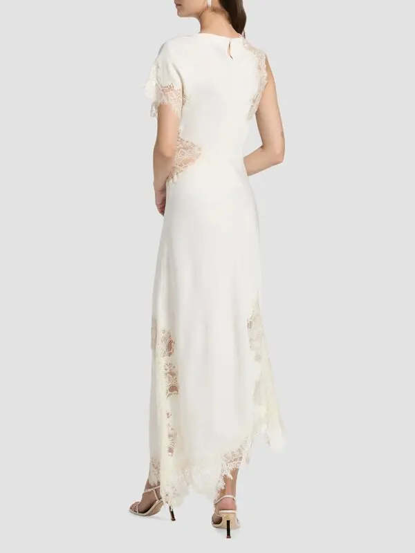A.L.C. Alessia Asymmetric Lace-trimmed Dress