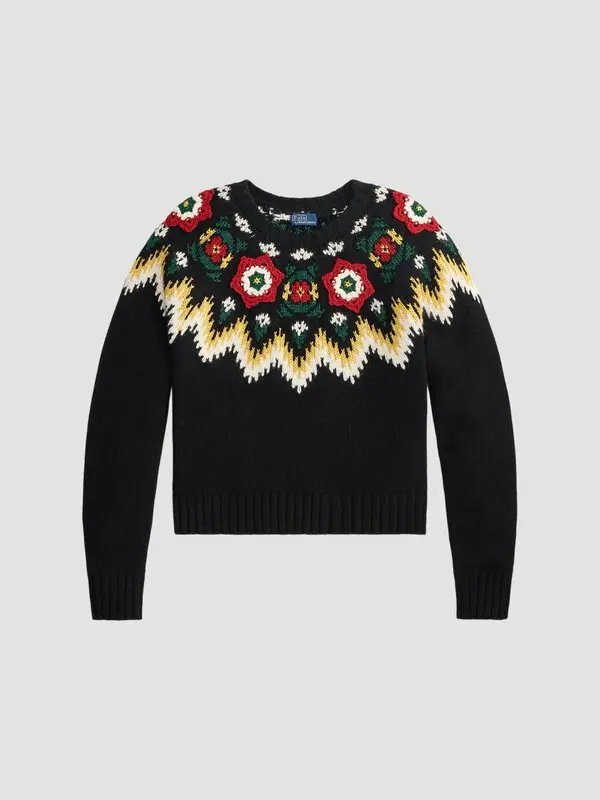 Polo Ralph Lauren Fair-isle-inspired Wool-cotton Sweater