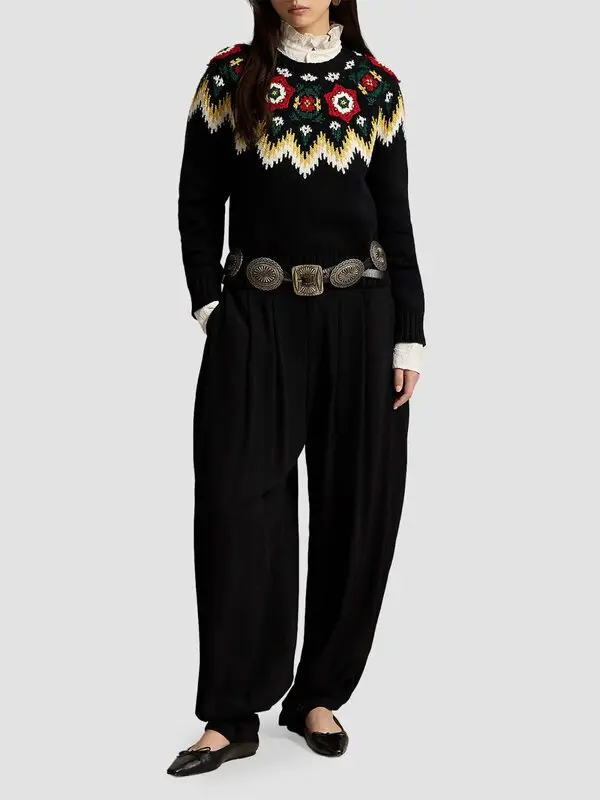 Polo Ralph Lauren Fair-isle-inspired Wool-cotton Sweater