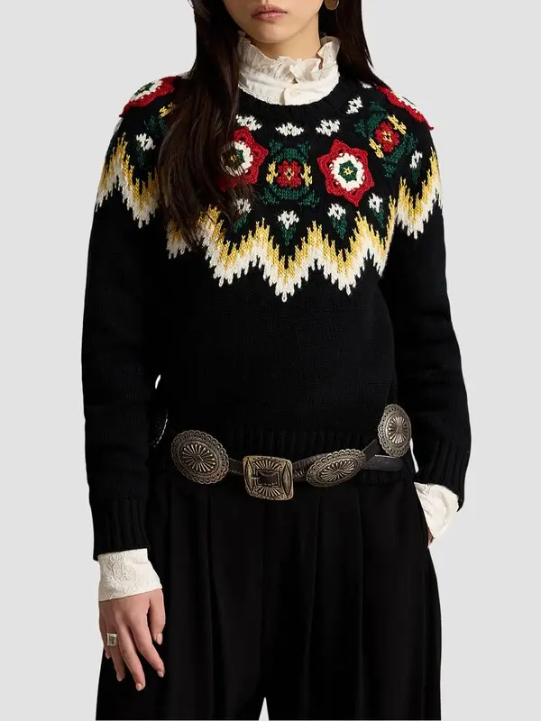 Polo Ralph Lauren Fair-isle-inspired Wool-cotton Sweater