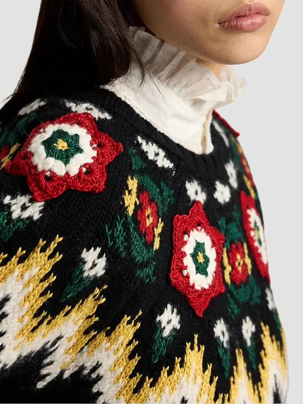 Polo Ralph Lauren Fair-isle-inspired Wool-cotton Sweater