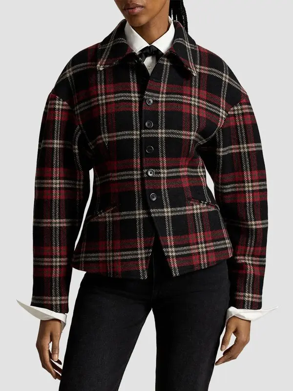 Polo Ralph Lauren Plaid Wool-blend Tweed Jacket