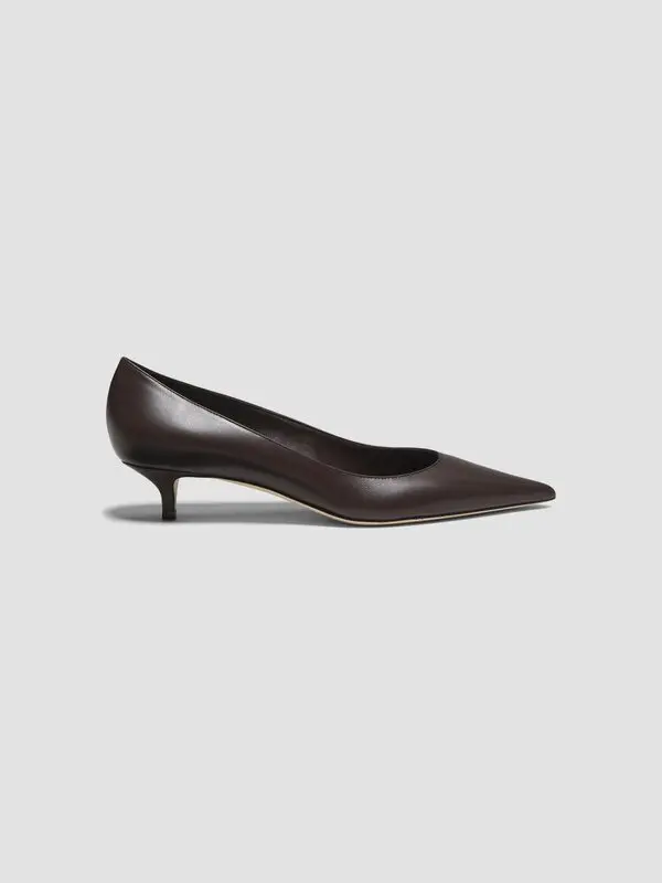 JIMMY CHOO Amelia 35mm Leather Pumps - Chocolate