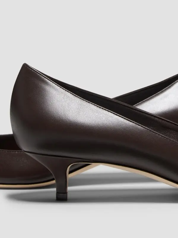 JIMMY CHOO Amelia 35mm Leather Pumps - Chocolate