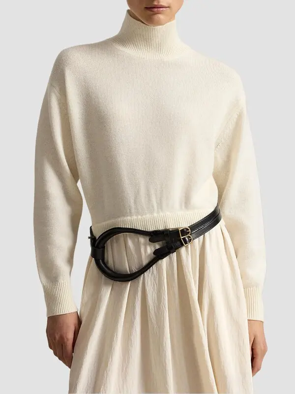 Polo Ralph Lauren Wool & Crepe Maxi Dress