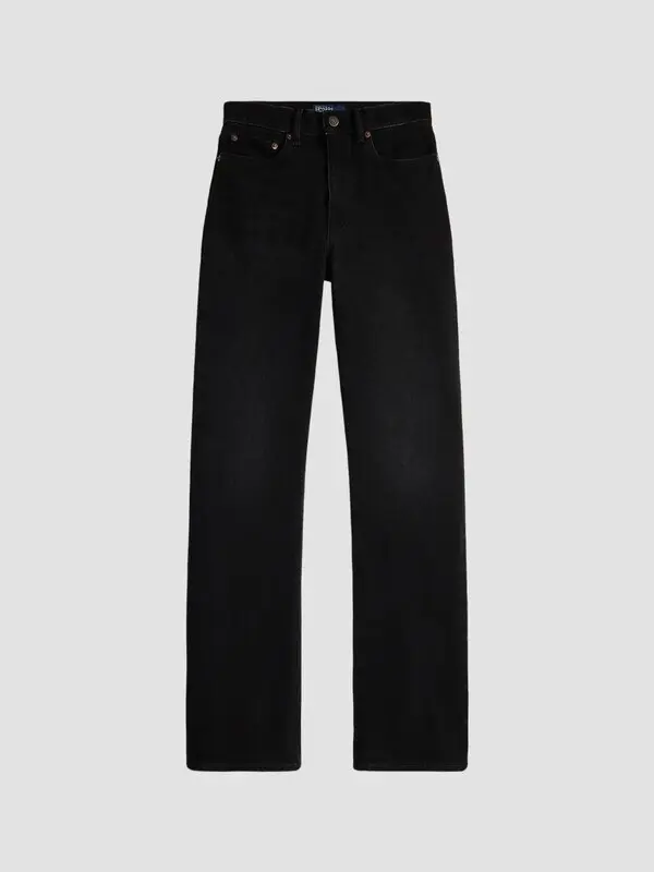 Polo Ralph Lauren High-rise Relaxed Straight-leg Jeans - Black