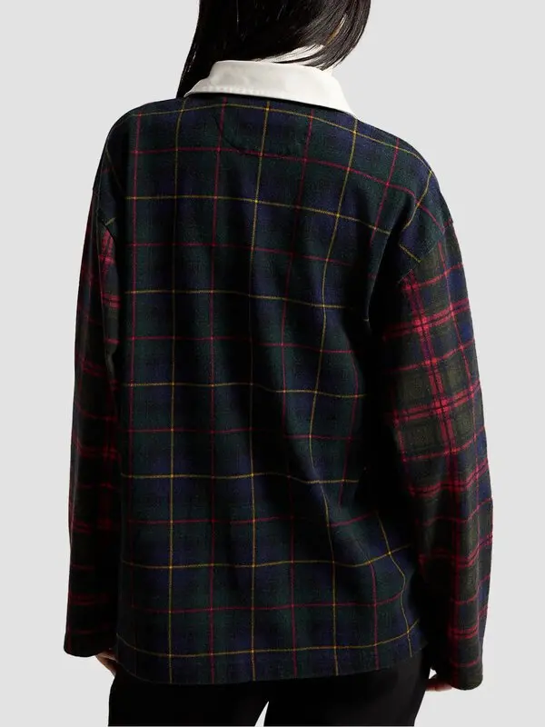 Polo Ralph Lauren Logo Plaid Cotton Rugby Shirt