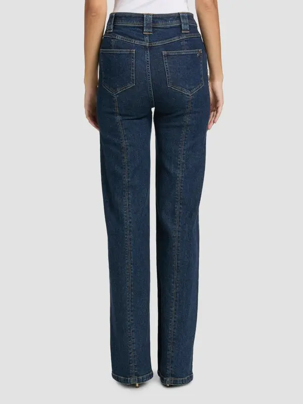 Cinq À Sept Cami Crystal Ivy-embellished High-rise Straight-leg Jeans
