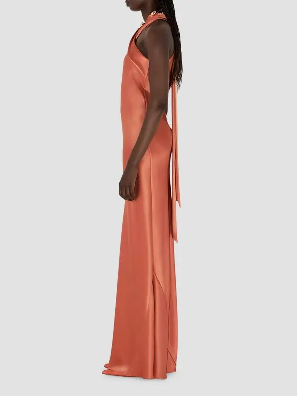 Galvan Pandora Halter Column Gown