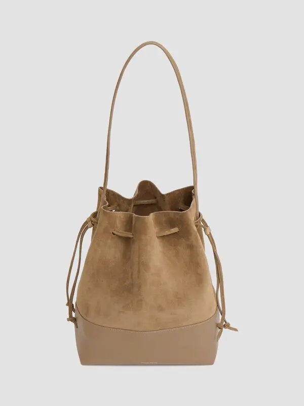 MANSUR GAVRIEL Leather & Suede Drawstring Bucket Bag