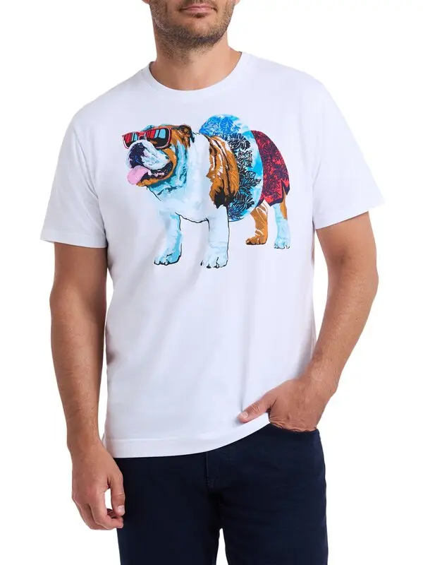 Robert Graham Pool Day Graham Graphic Cotton T-shirt