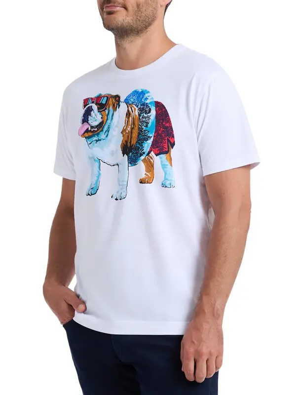 Robert Graham Pool Day Graham Graphic Cotton T-shirt