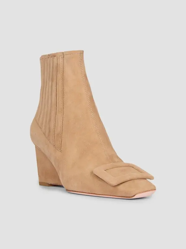 ROGER VIVIER Belle Vivier 60mm Suede Boots