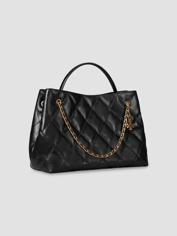 Tory Burch Fleming Leather Carryall Shoulder Bag