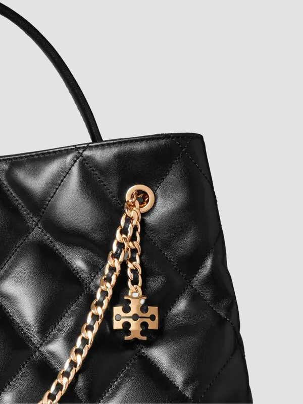 Tory Burch Fleming Leather Carryall Shoulder Bag