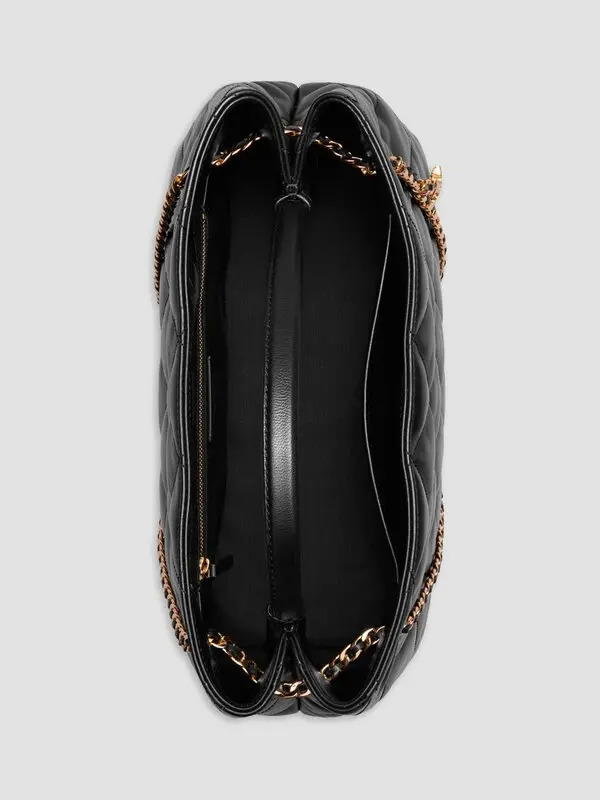 Tory Burch Fleming Leather Carryall Shoulder Bag